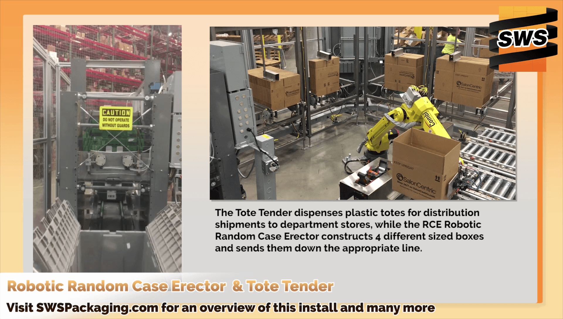48 - RCE Robotic Case Erector & Tote Tender - SWS Packaging